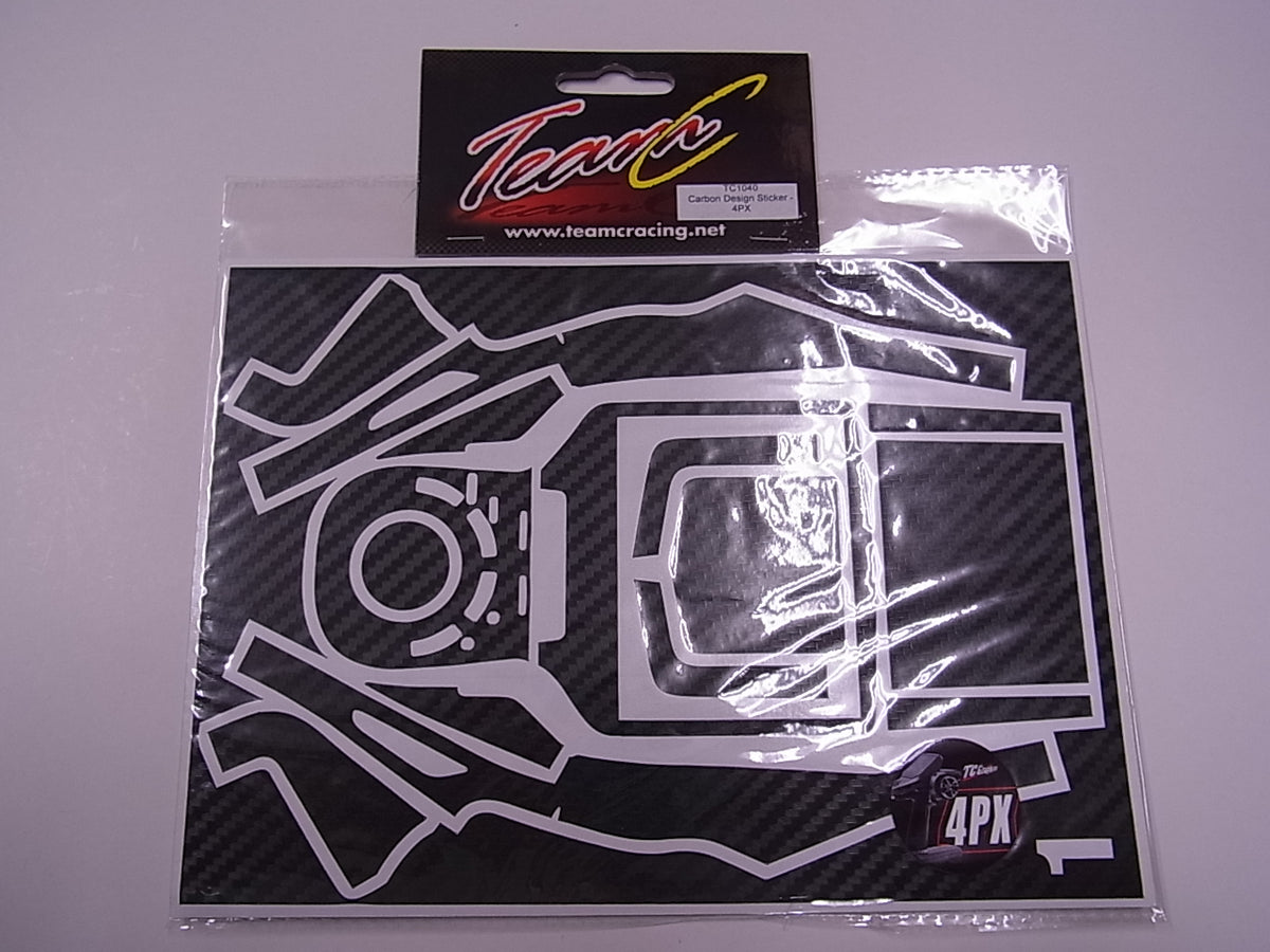 Team C Carbon Design Sticker 4PX TC1040 – RCPASSION